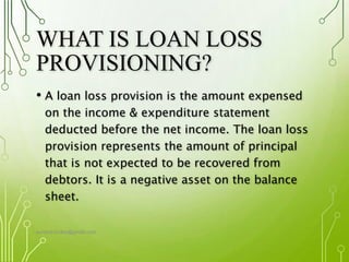 Loan loss provisioning | PPTX