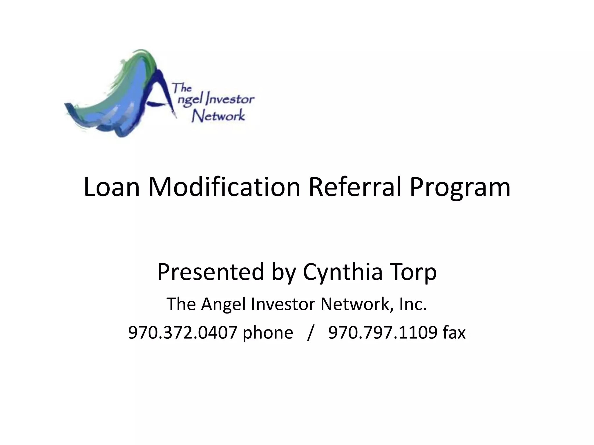 Loan modification referral program | PPTX