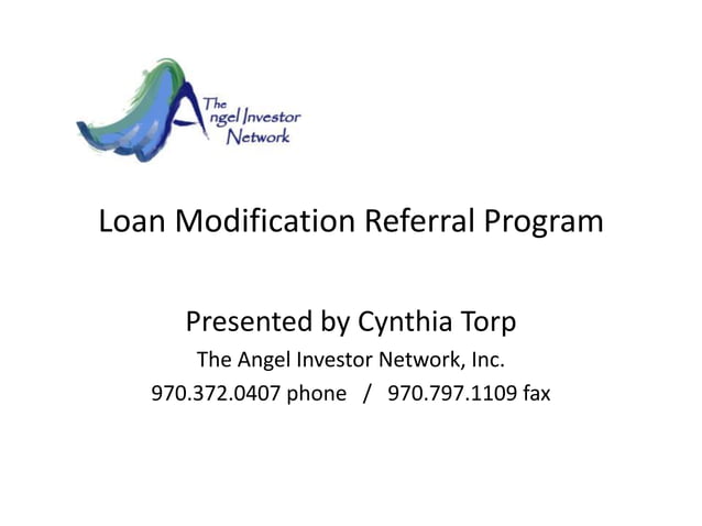 Loan modification referral program | PPT