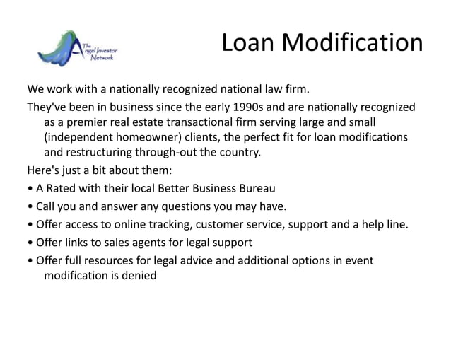 Loan modification referral program | PPT