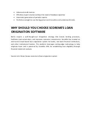 Loan origination system- Types, Tools and Guidelines | PDF