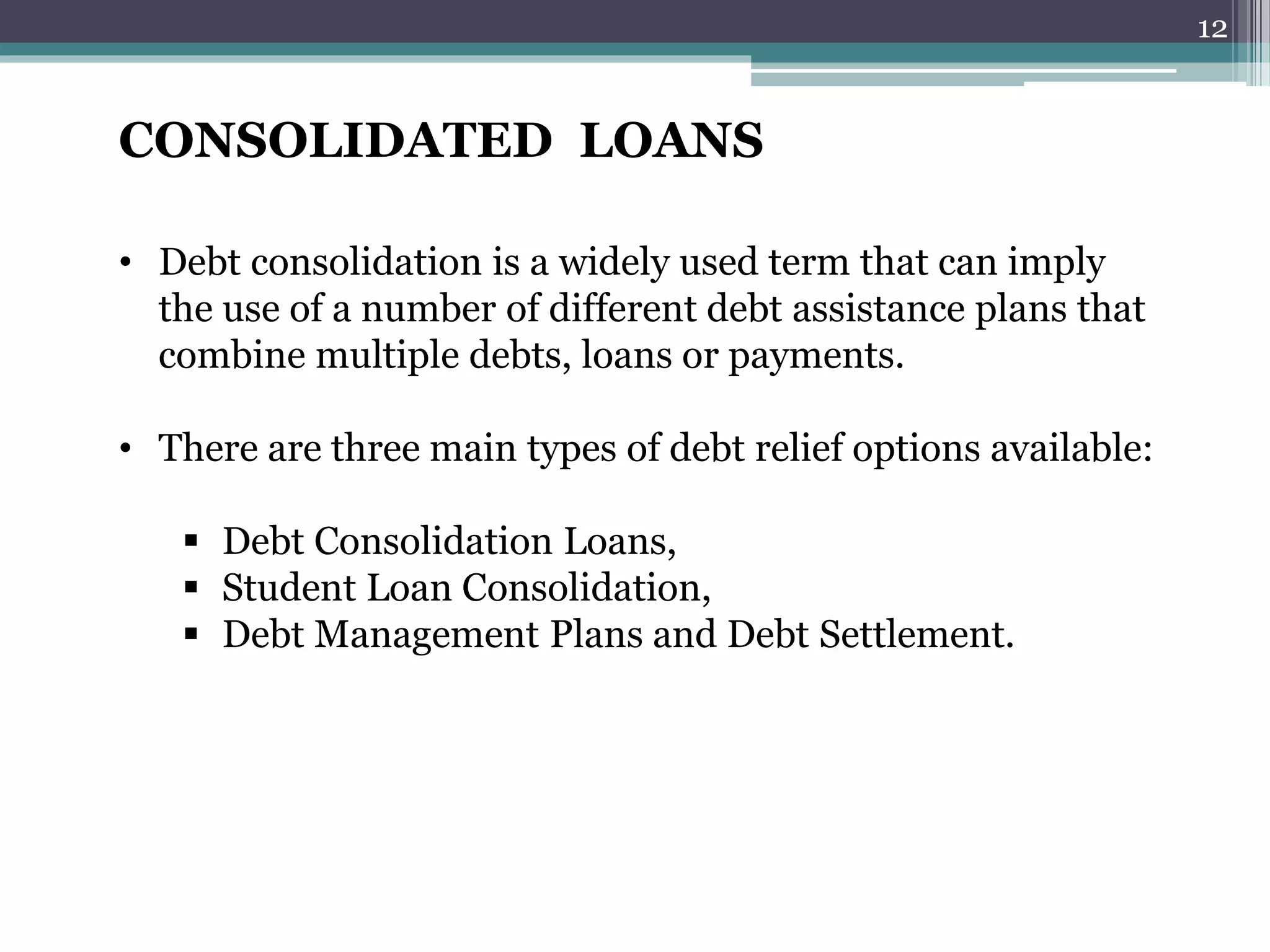 Loans and types | PPTX