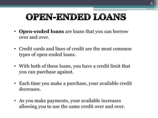 Loans and types | PPTX
