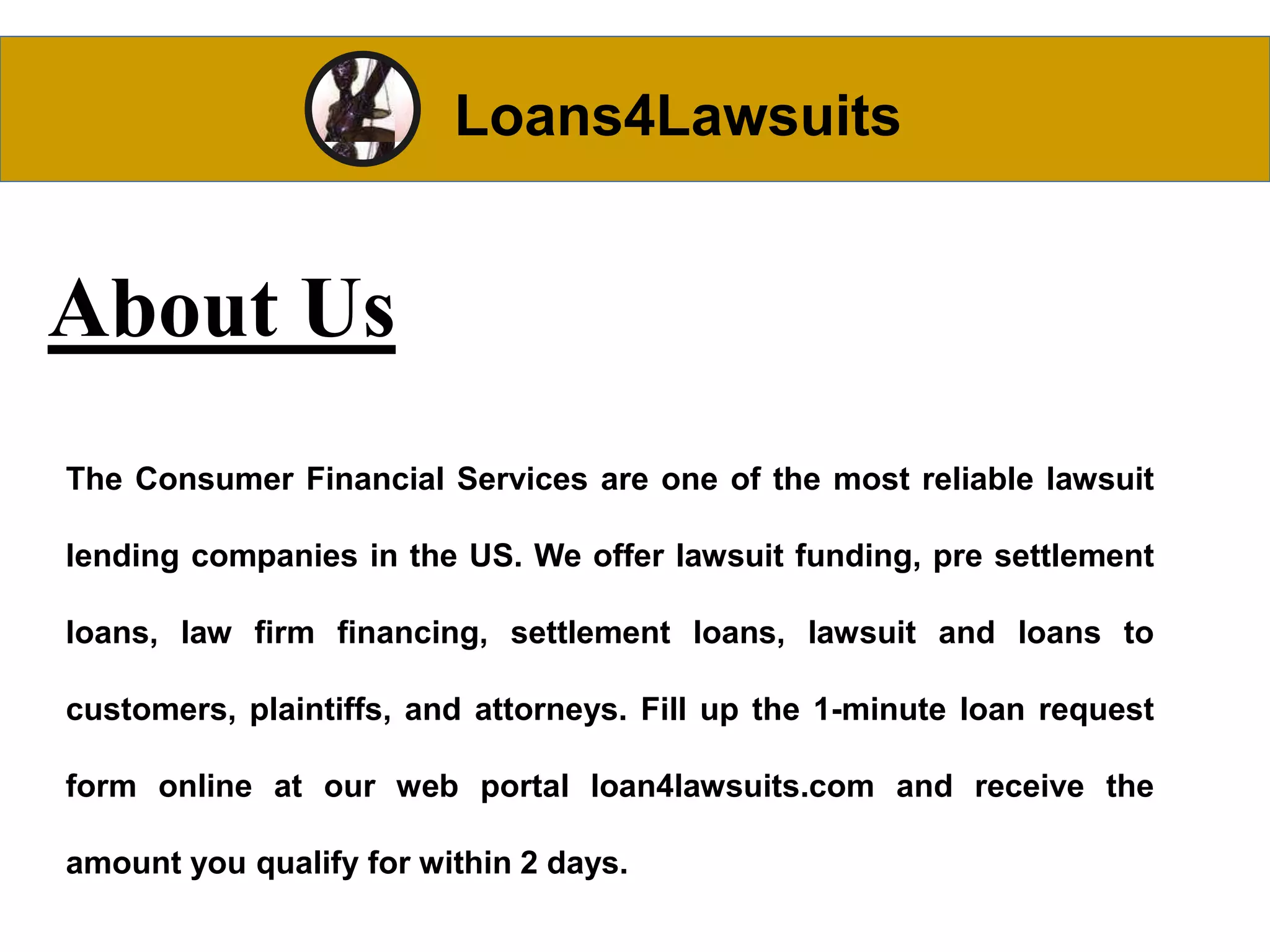 Pre Settlement Loans | PPT