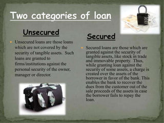 loans and advances.pptx | Personal Loans | Personal Debt