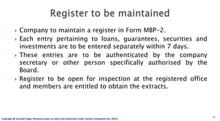 Section 185 and 186 - Loans and Investments by Company | PPTX