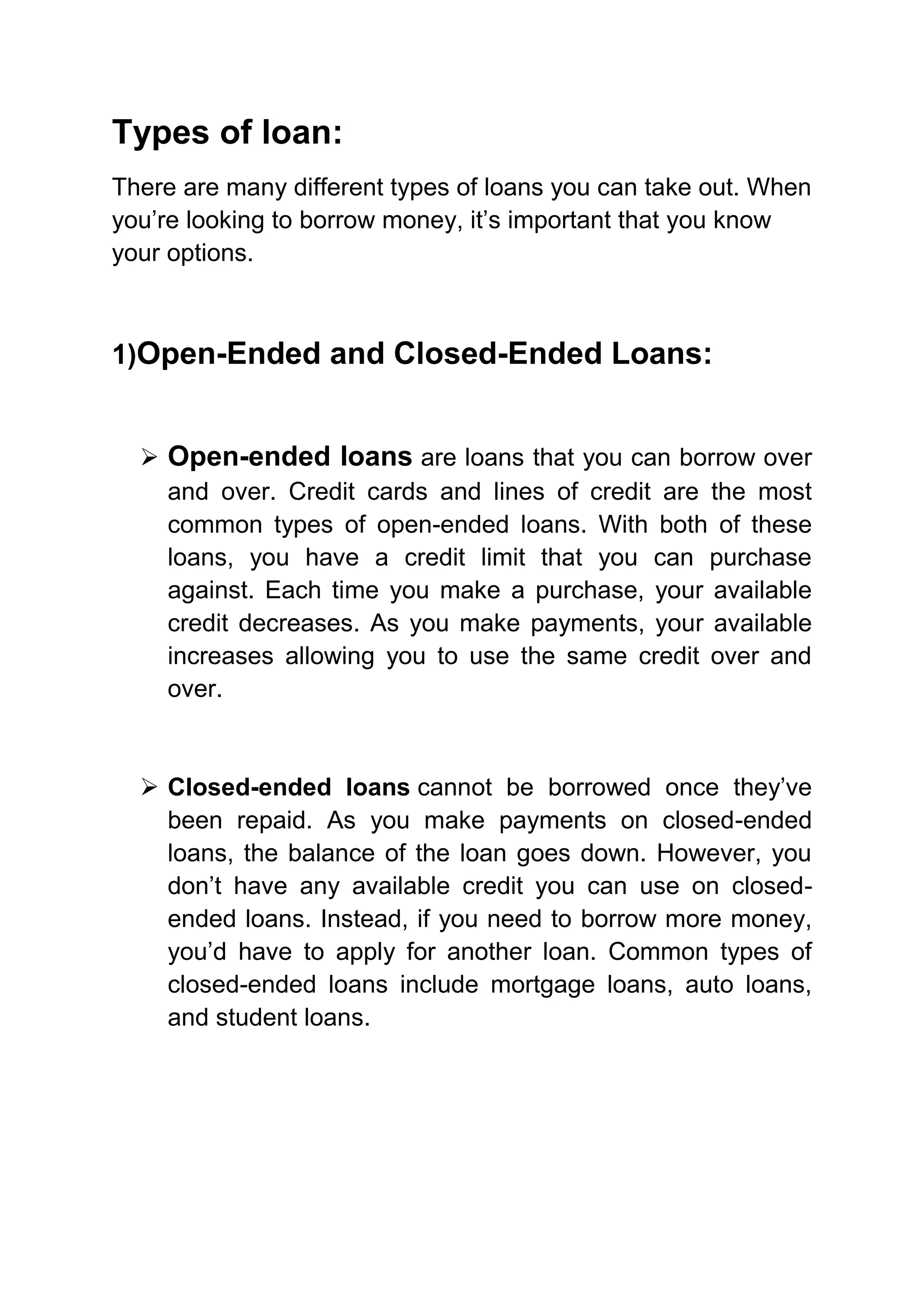 Loans and project hard copy | PDF