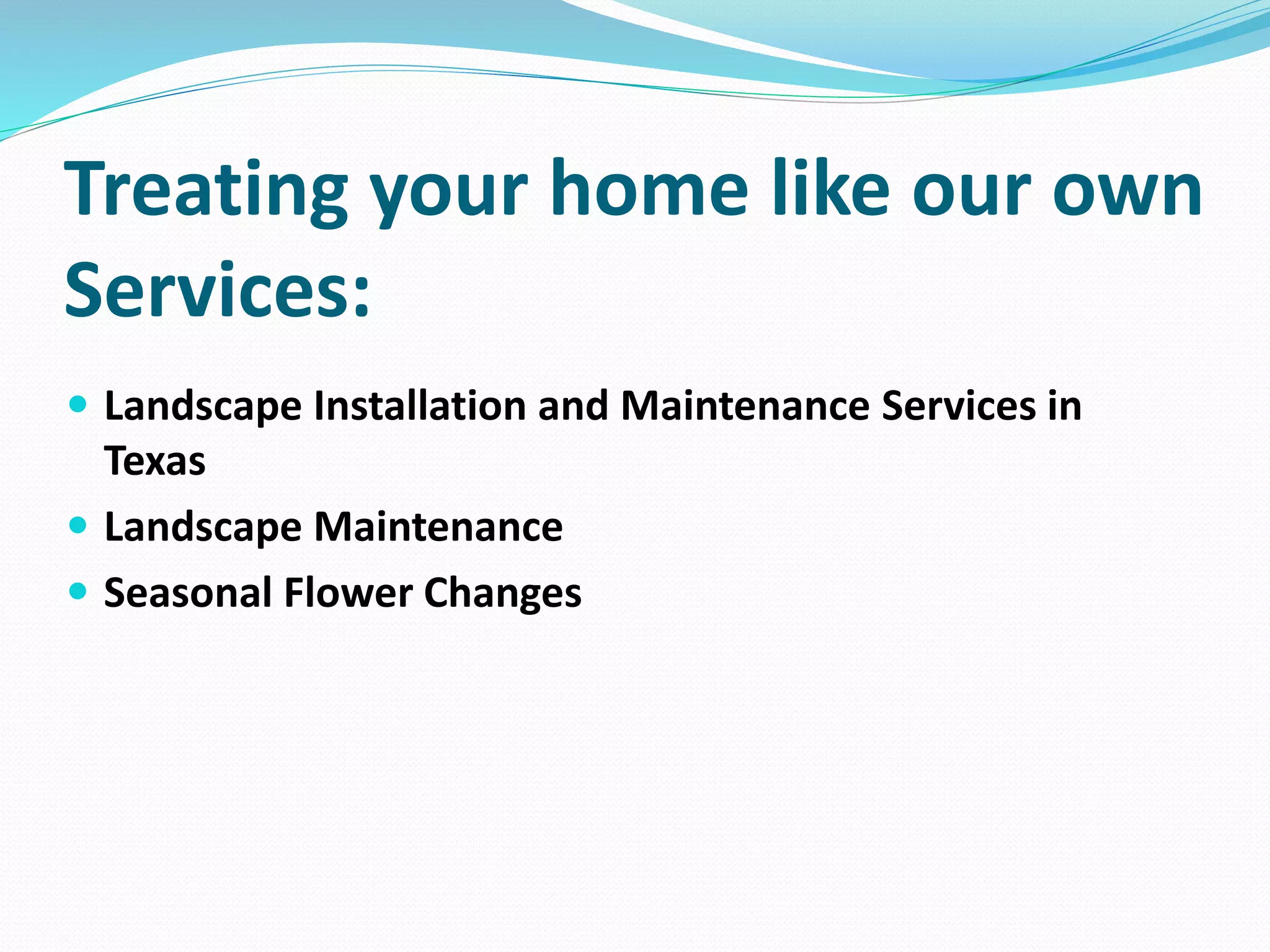 Landscape Design and Installation Dallas | PPTX