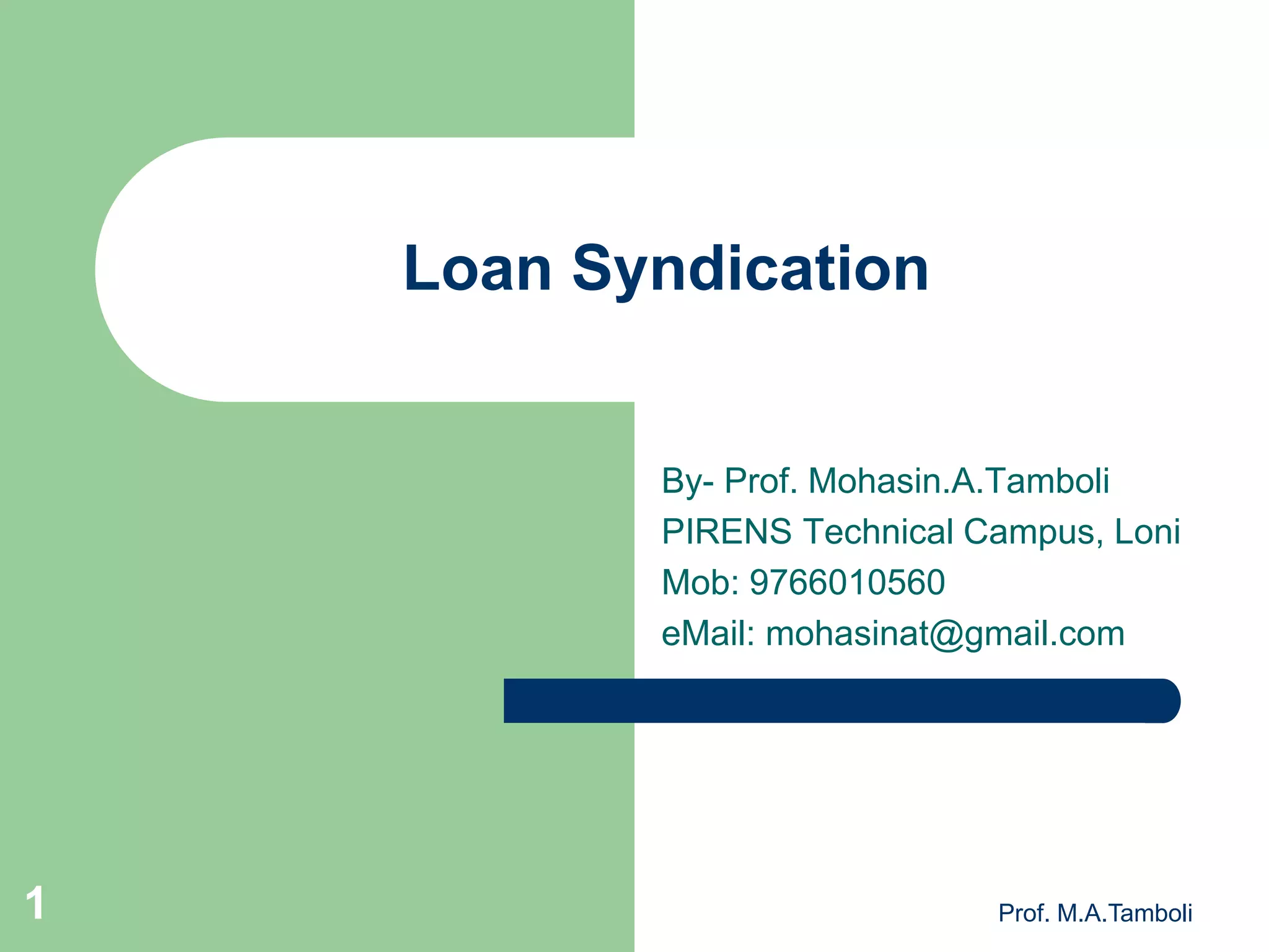 Loan syndication | PPSX