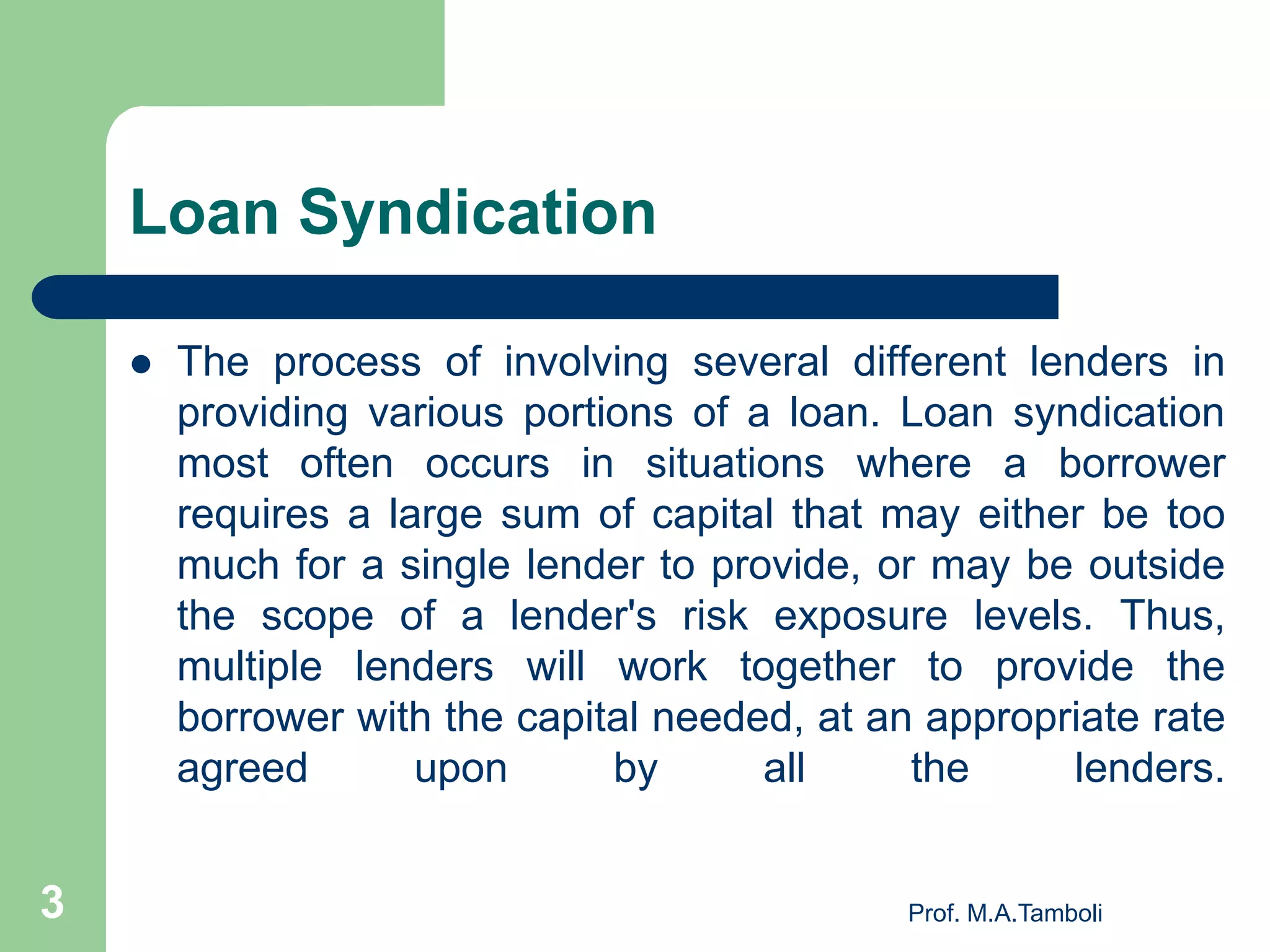 Loan syndication | PPSX