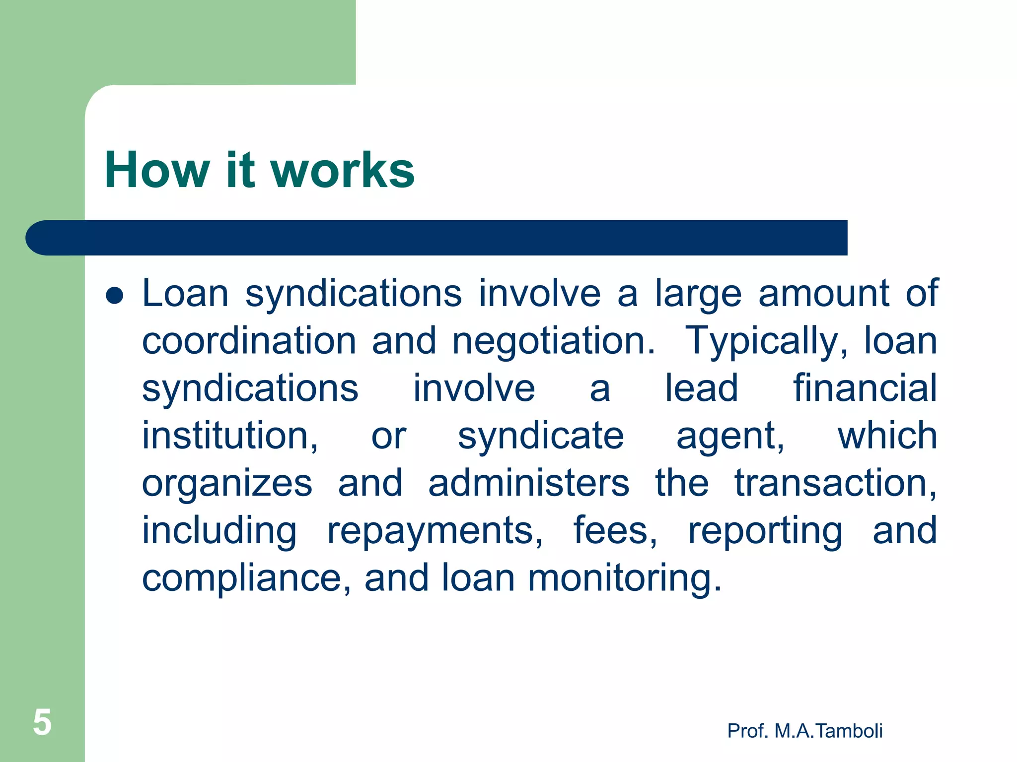 Loan syndication | PPSX