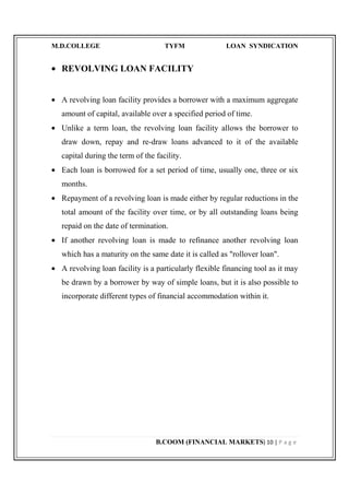 Loan syndication | PDF