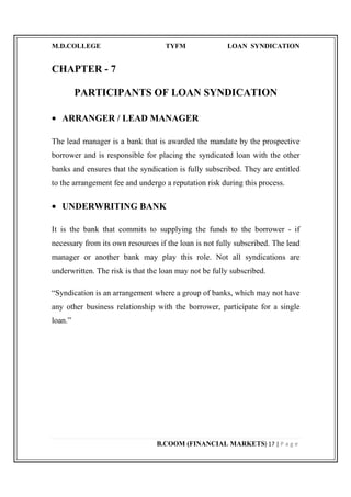 Loan syndication | PDF