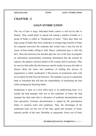 Loan syndication | PDF