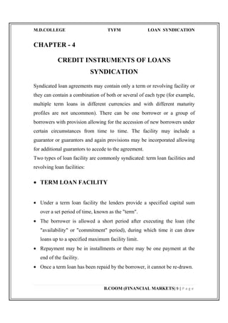 Loan syndication | PDF