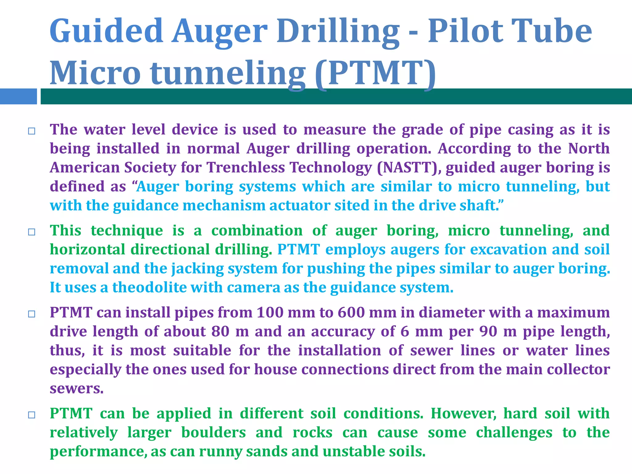 Trenchless Technologies for New Pipe Installations | PDF