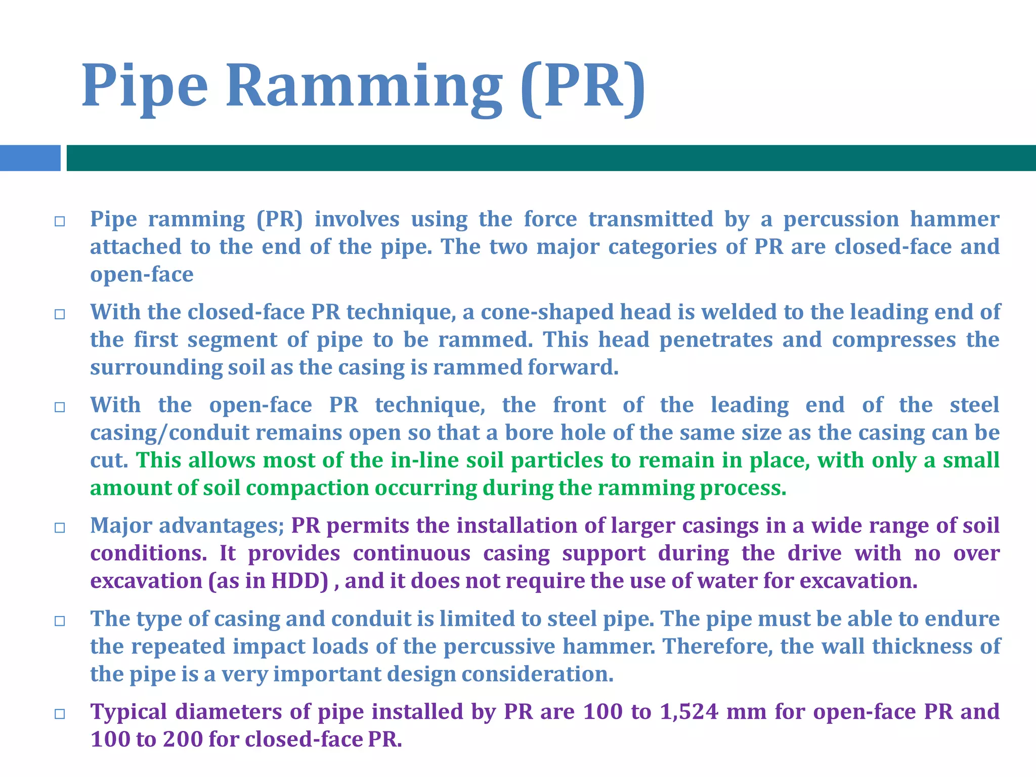 Trenchless Technologies for New Pipe Installations | PDF