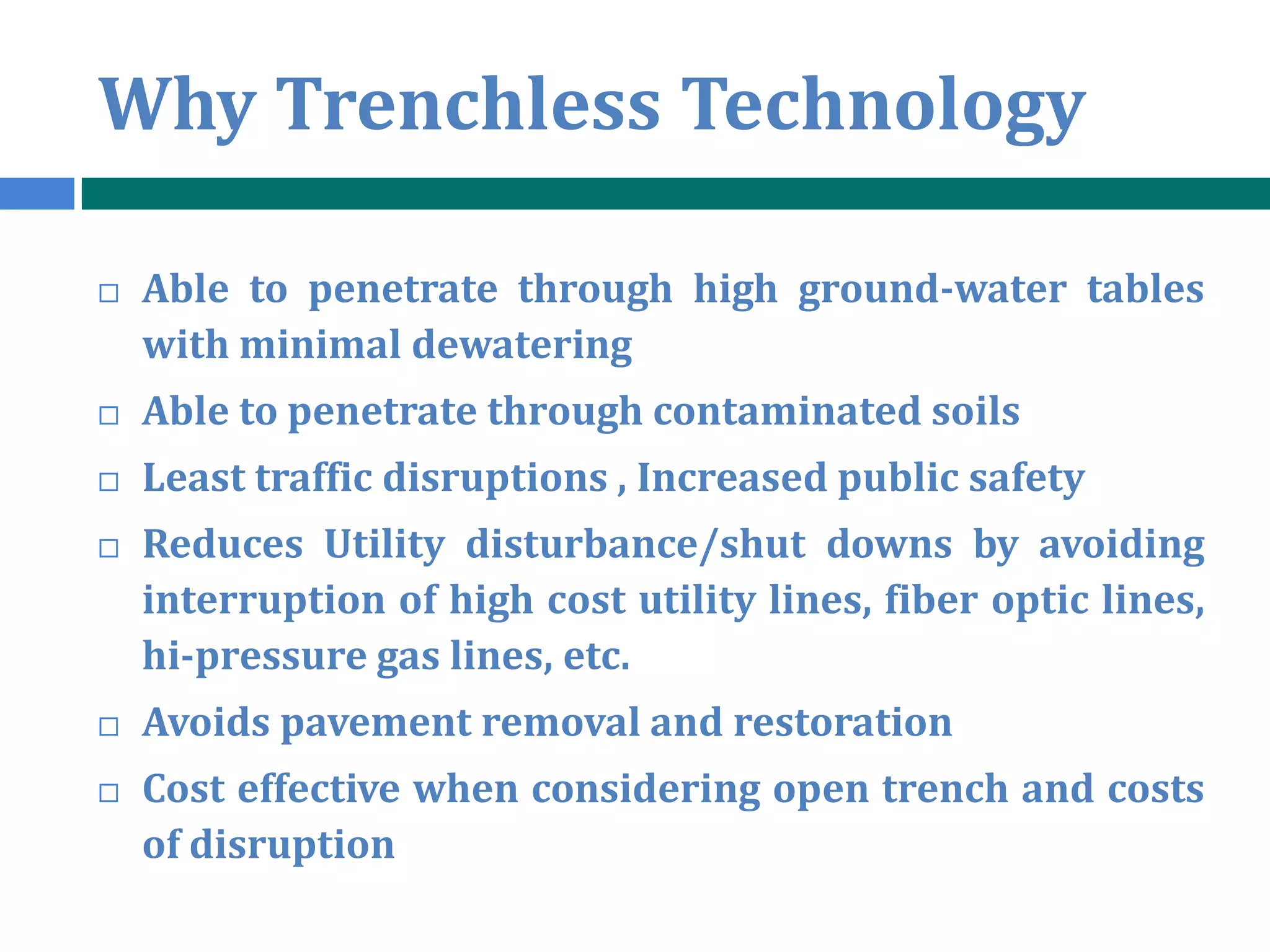Trenchless Technologies for New Pipe Installations | PDF