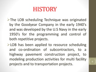 Line of balance in civil engineering | PPTX