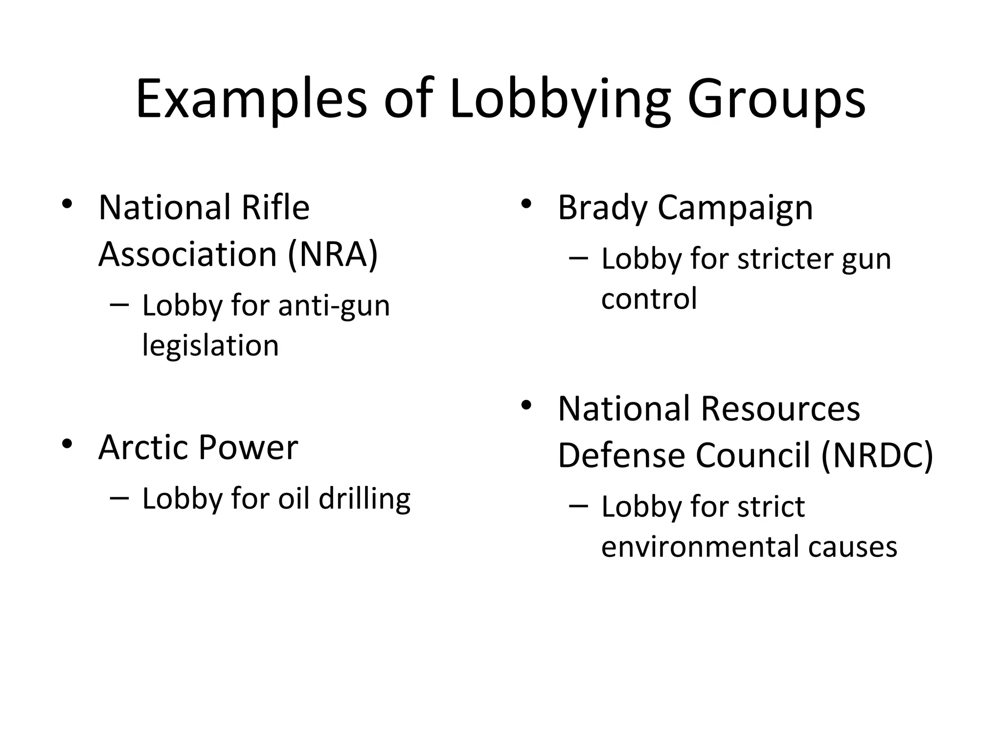 Lobbyists | PPT | Political Issues & policy | Politics