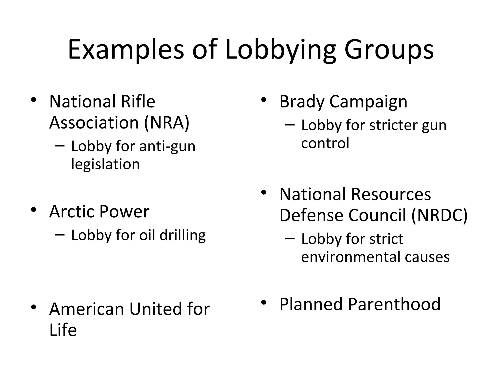 Lobbyists | PPT | Political Issues & policy | Politics
