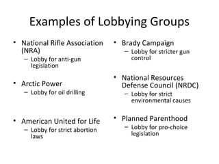 Lobbyists | PPT | Political Issues & policy | Politics