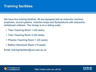 An Introduction to the University of Cambridge Computing Service | PPT