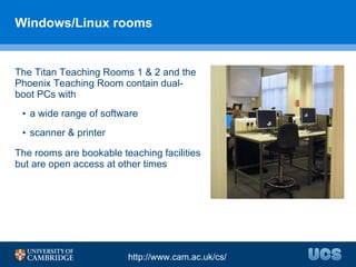 An Introduction to the University of Cambridge Computing Service | PPT