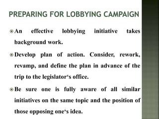 Lobbying in nursing | PPTX