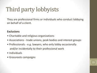 Lobbying | PPTX