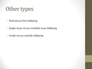 Lobbying | PPTX
