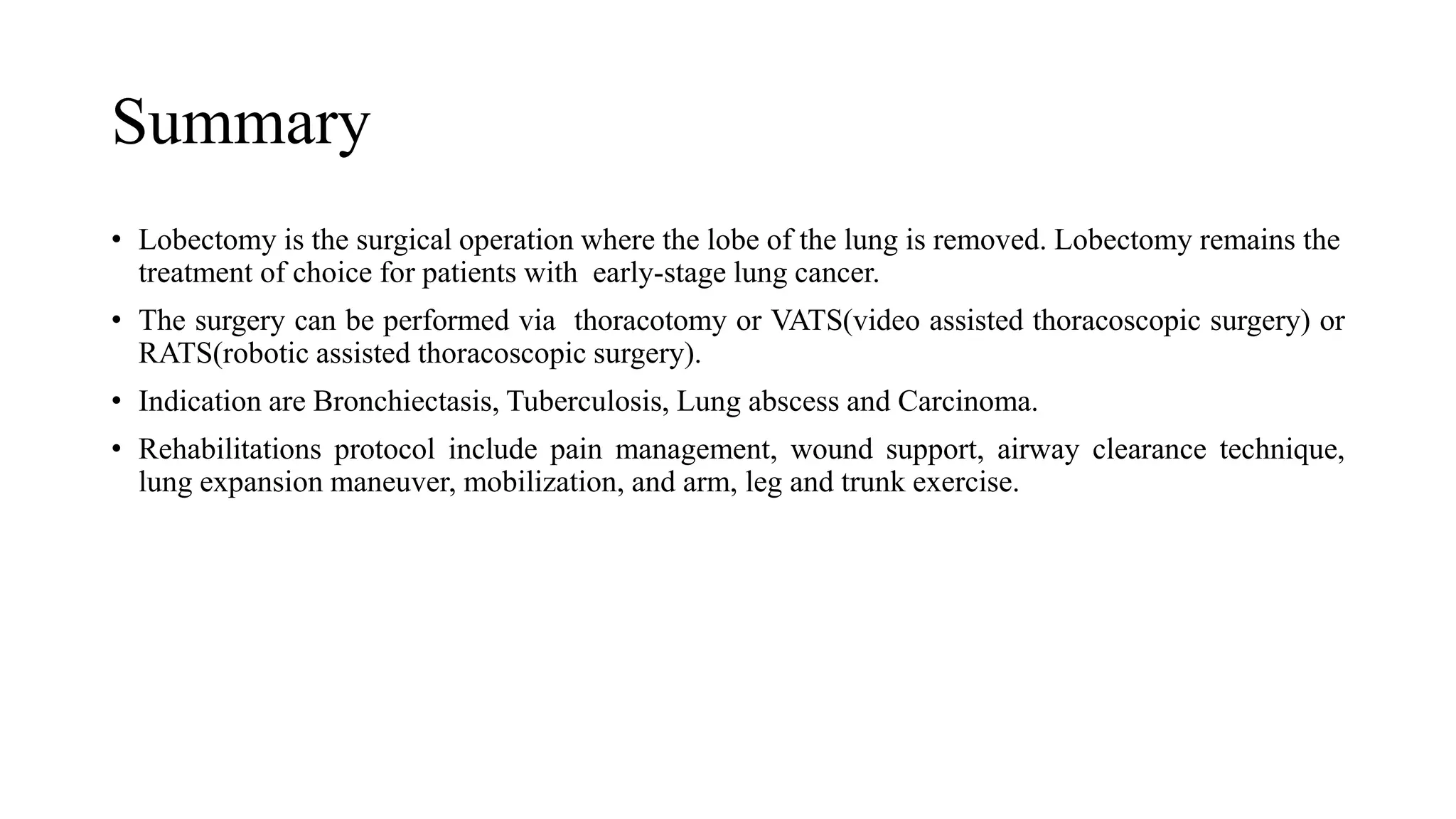 Lobectomy | PPTX