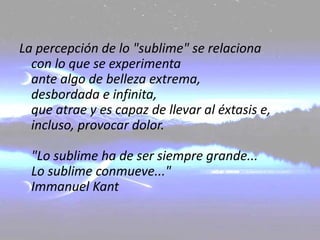 Lo bello y lo sublime | PPTX