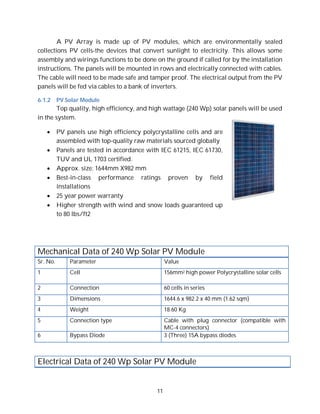 Lobel proposal for 1 mw crystalline pv solar power plant | PDF