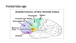 Frontal and Parietal Lobe sign | PPTX