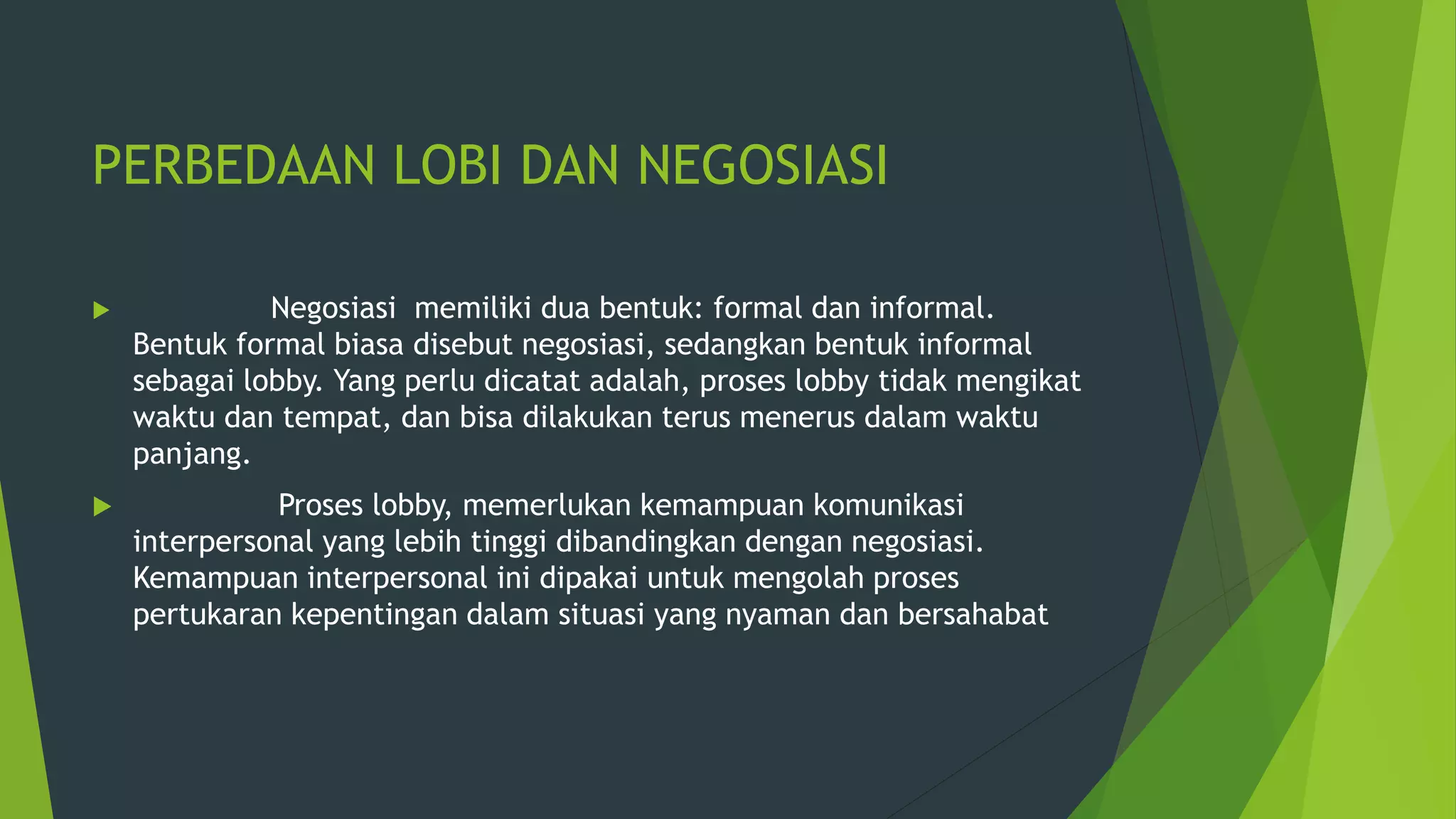 Lobi dan negosiasi | PPTX