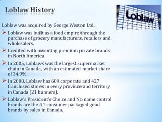 Loblaws company ltd | PPTX