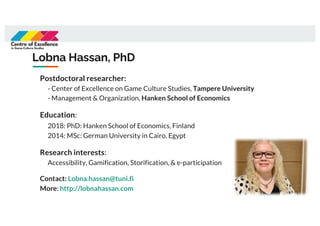 Lobna Hassan, accessible games | PDF