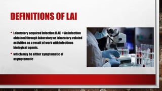 Loboratory acquired infections & blood born pathogens | PPT