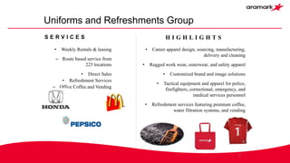 Aramark Lines Of Business Overviews | PPTX