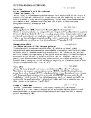 Lobron References | PDF