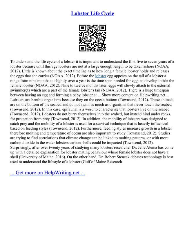 Lobster Life Cycle | PDF | Geography | Science