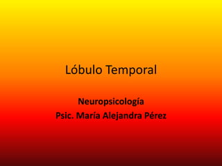 Lóbulo temporal | PPTX