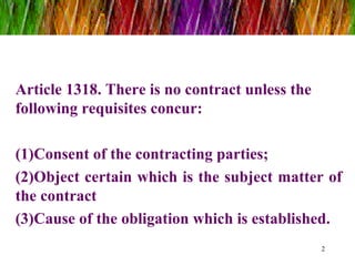 Law on Obligations and Contracts | PPT