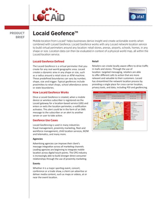 Locaid GeoFence Product Brief | PDF