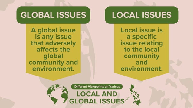 LOCAL-AND-GLOBAL-ISSUES power point presentation | PDF | Environment ...
