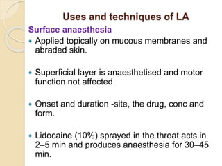 Local anesthetics | PPTX
