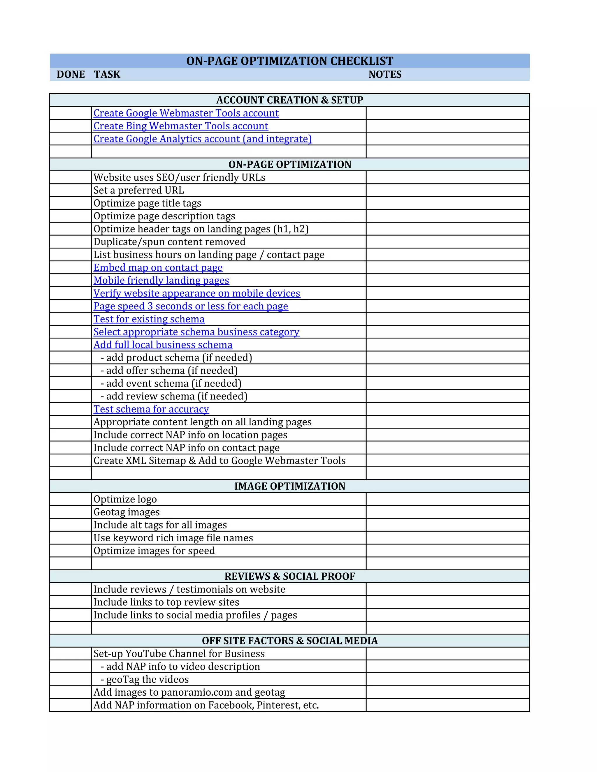 Local SEO -- Business Worksheet | PDF