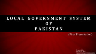 Local government in Pakistan | PPTX