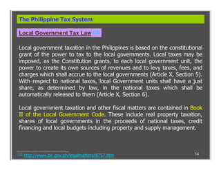 Local Government Taxation In The Philippines | PDF